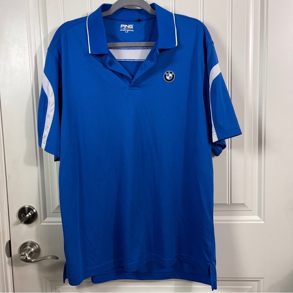 Ping | Shirts | Bmwping Man Duke Royal Blue White Mens Golf Polo Tennis ...